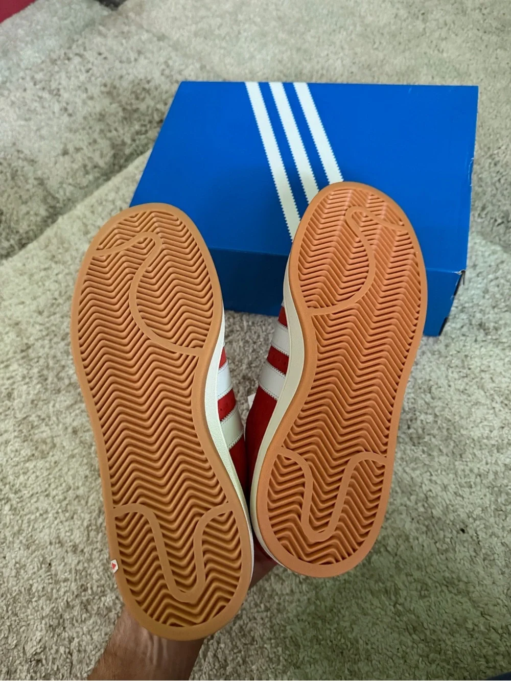 adidas | Shoes | Nwt Adidas Campus 0s Red White Gum Sneakers Mens Size ...